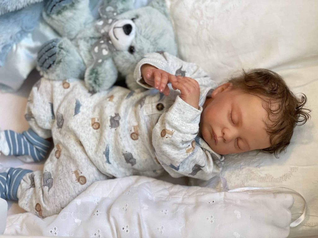 Reborn Luca with Curly Light Brown Hair - My World of Babies