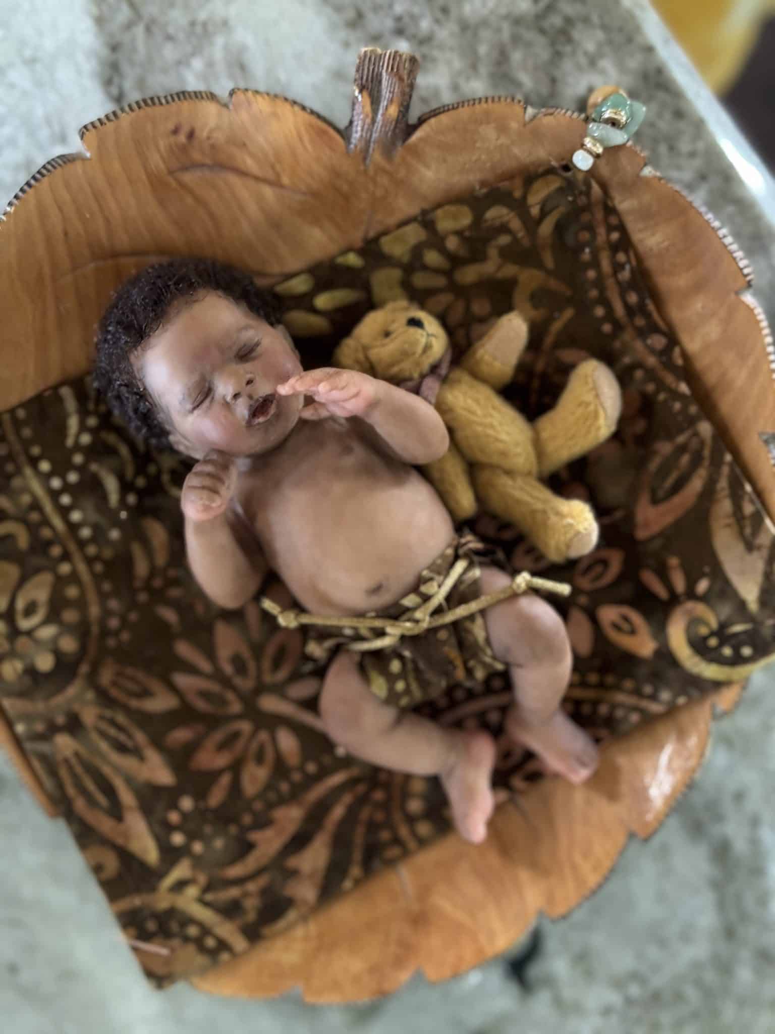 *Sale!*OOAK "Terra", Polymer Clay Miniature Baby Boy - My World of Babies