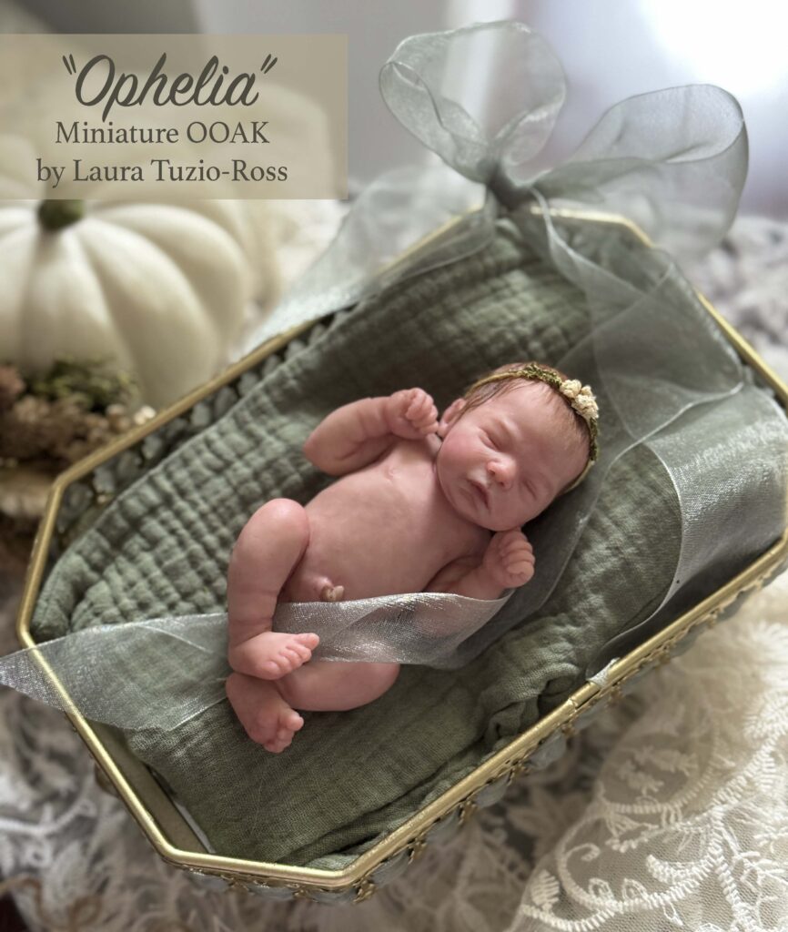OOAK "Ophelia", Polymer Clay Miniature Baby Girl by Laura Tuzio-Ross ...
