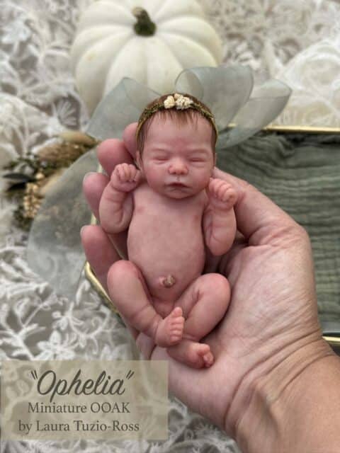 OOAK "Ophelia", Polymer Clay Miniature Baby Girl by Laura Tuzio-Ross ...